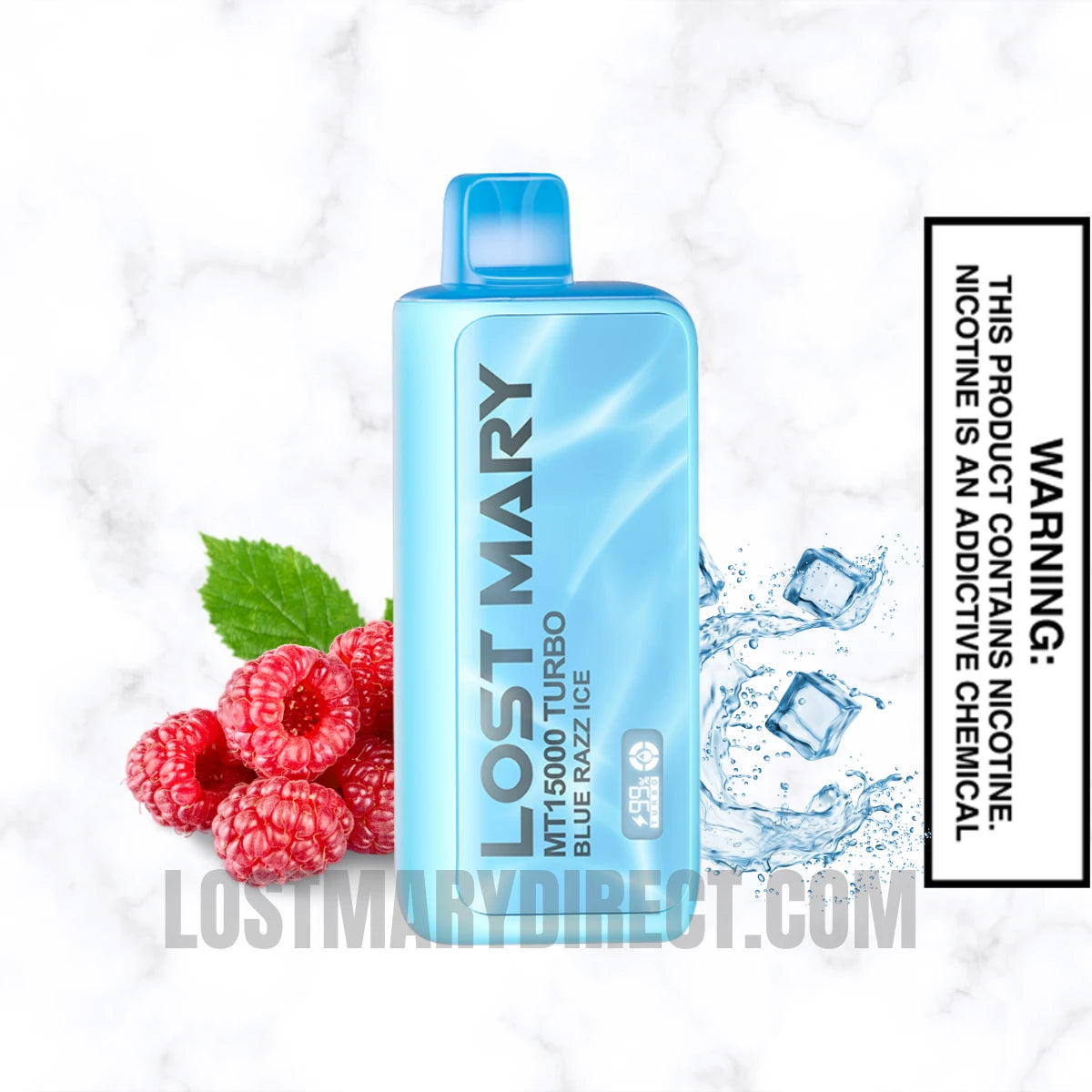 Buy Blue Razz Ice Lost Mary MT15000 TURBO Vape | 15000 Puffs